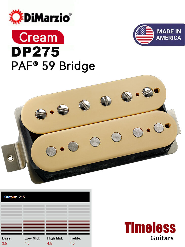 DiMarzio DP275 PAF Ларри 59 Гибсон гитарный звукосниматель