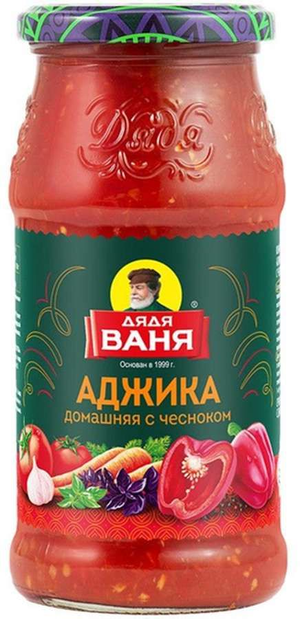 Дядя Ваня Аджика домашняя с чесноком, 370 г