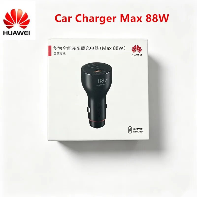 Универсальное автомобильное зарядное устройство HUAWEI Max 88 Вт, поддержка SuperCharge PD QC, быстрая зарядка для мобильных телефонов, планшетов, ноутбуков, наушников