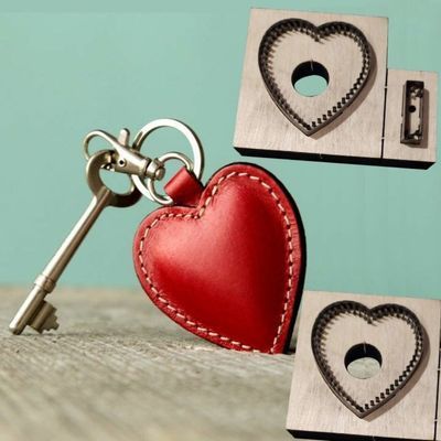 DIY форма для кожи вырубка в форме сердца, форма для брелока из кожи
