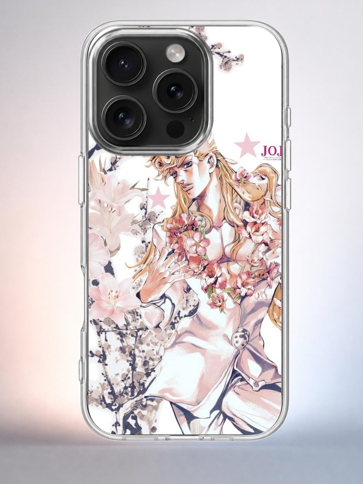 Чехол iPhone 15 Pro Джоджо Золотой Y2K Indie Sleaze