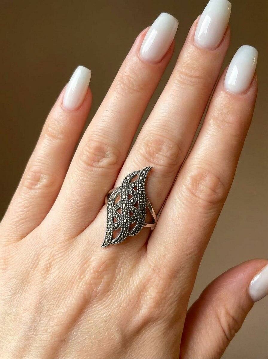 Кольцо, серебро, 925 проба