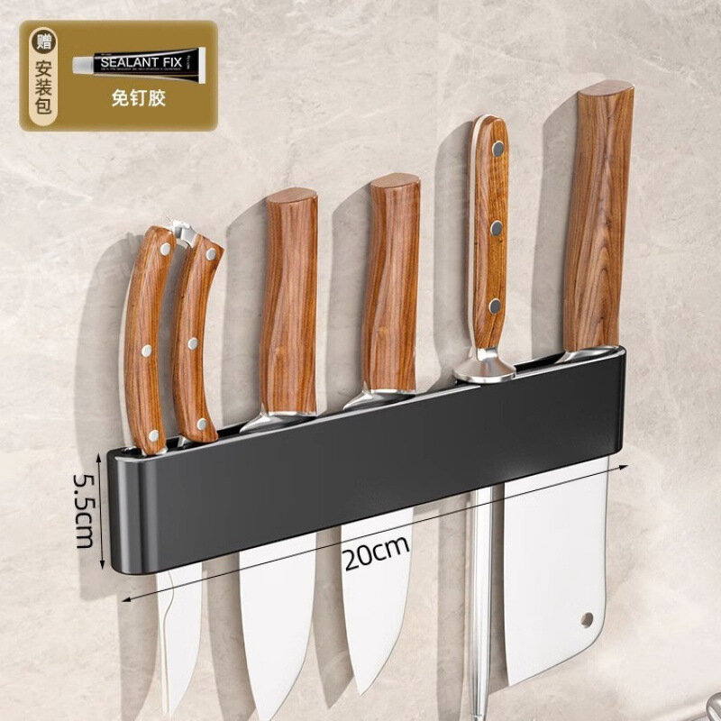 Магнитная настенная стойка для ножей из нержавеющей стали, органайзер для хранения ножей, держатель для кухонных ножей