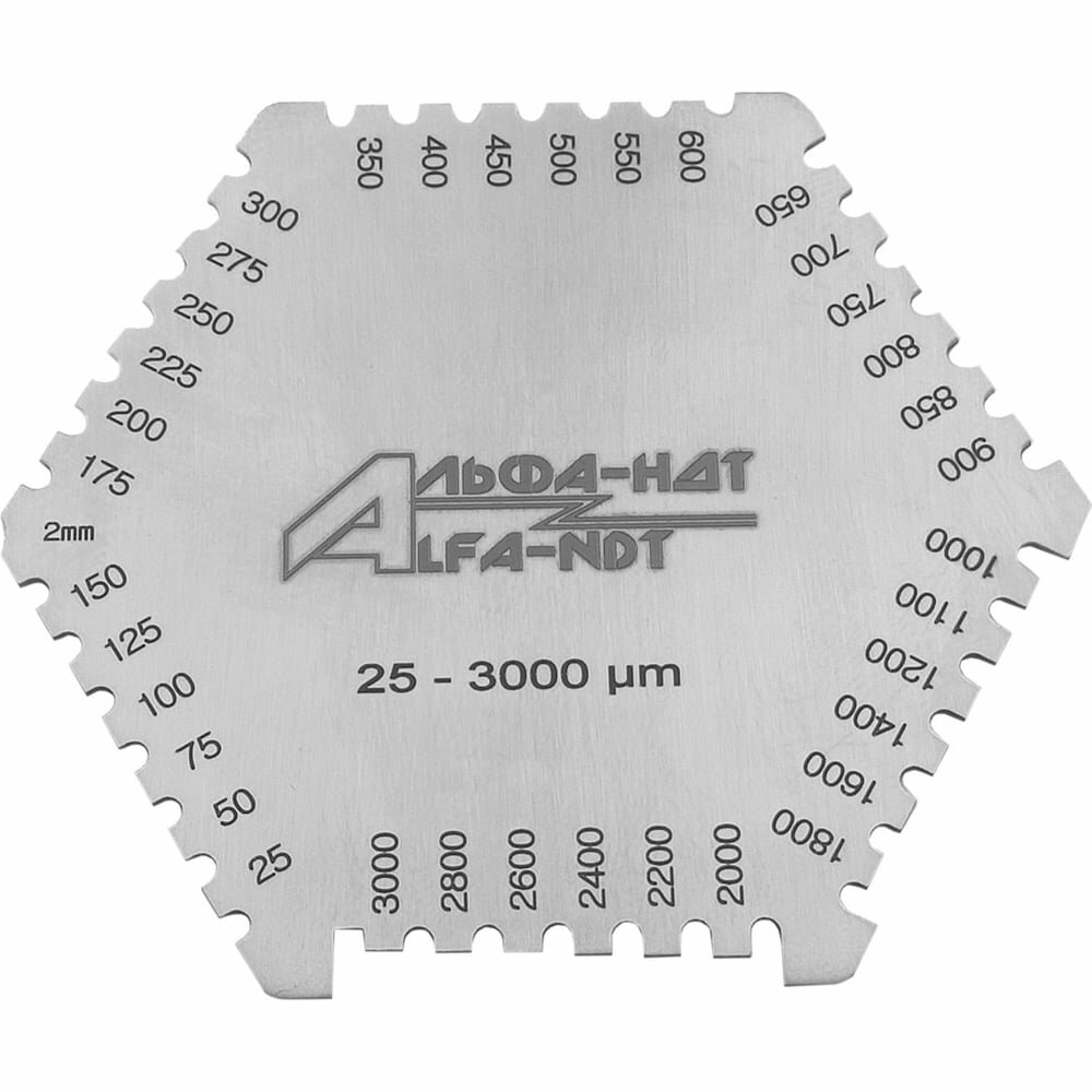 Измерительная гребенка толщины мокрого слоя краски альфа-ндт 25-3000