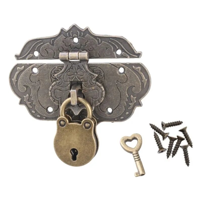 Ретро-пряжка + навесной замок из сплава в стиле ретро-Медвежий