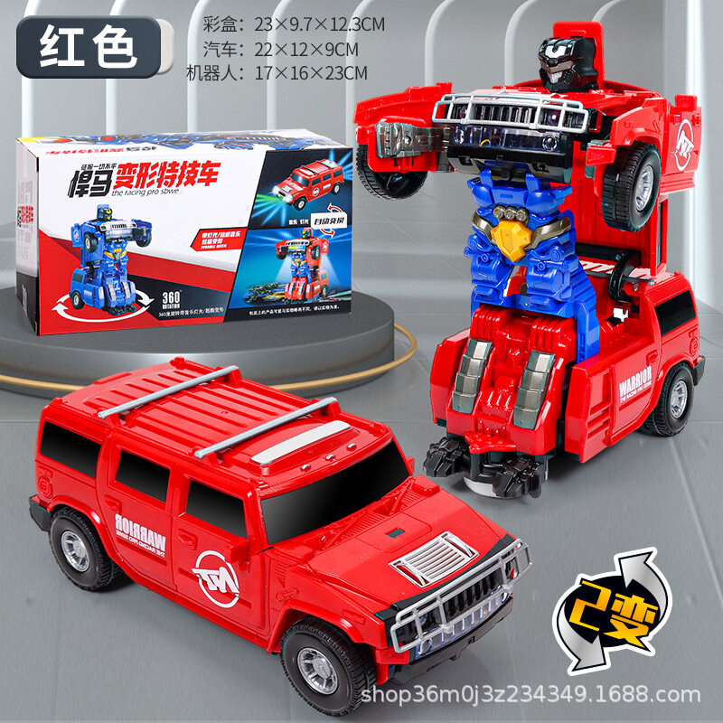 Детская электрическая трансформирующаяся внедорожная машина-хаммер с универсальным вращением, светом, проекцией, музыкой и оптовой продажей для уличной торговли