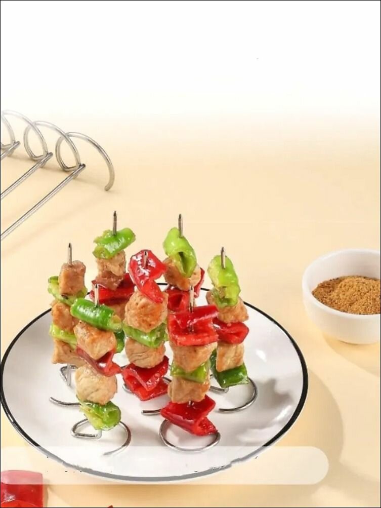 Держатели мяса на шампуре, 20 предм. Аксессуар для аэрогриля: шампуры из пищевой нержавеющей стали 304