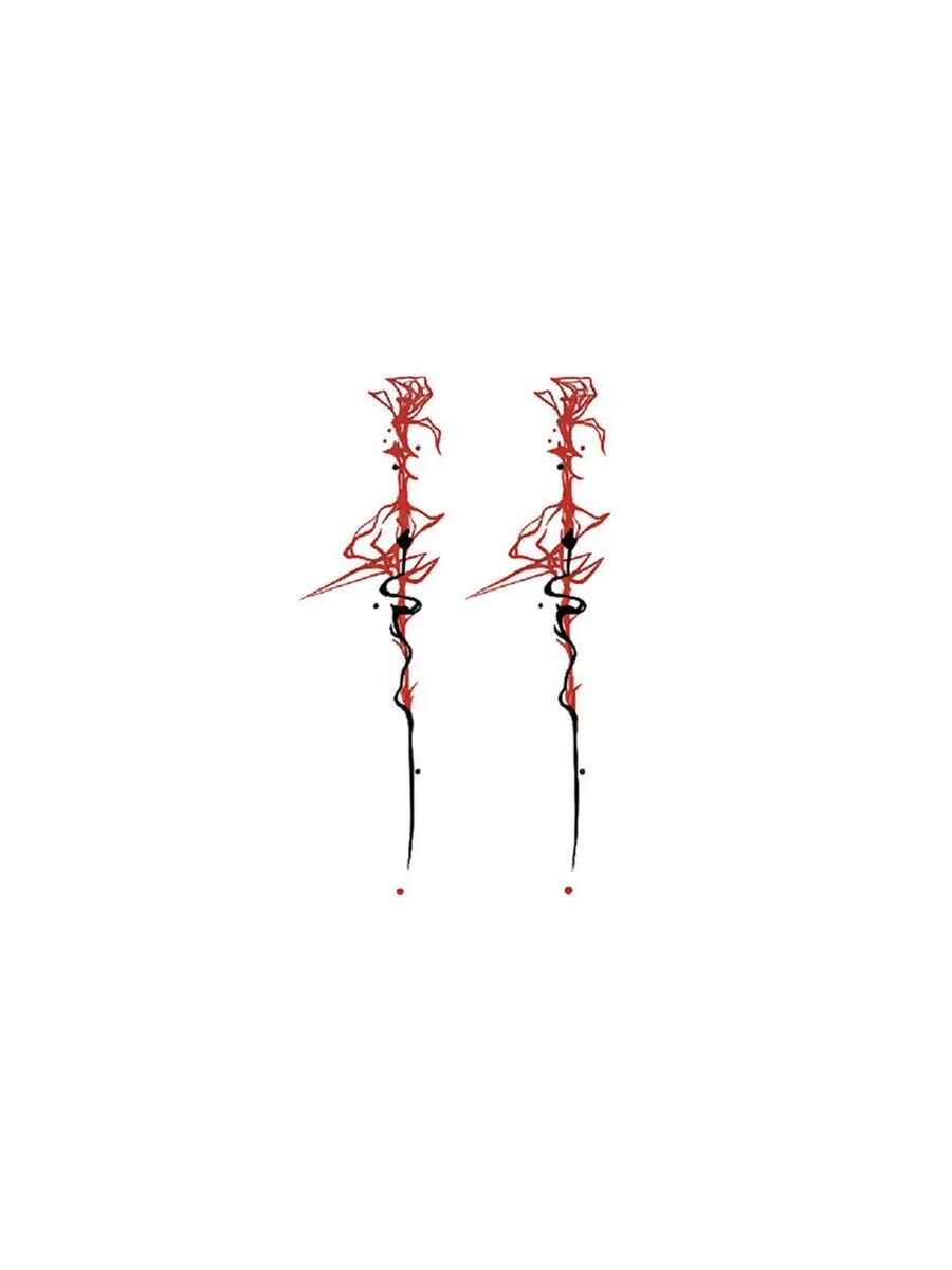 Временные тату-наклейки для пальцев, змея, 12 дизайнов