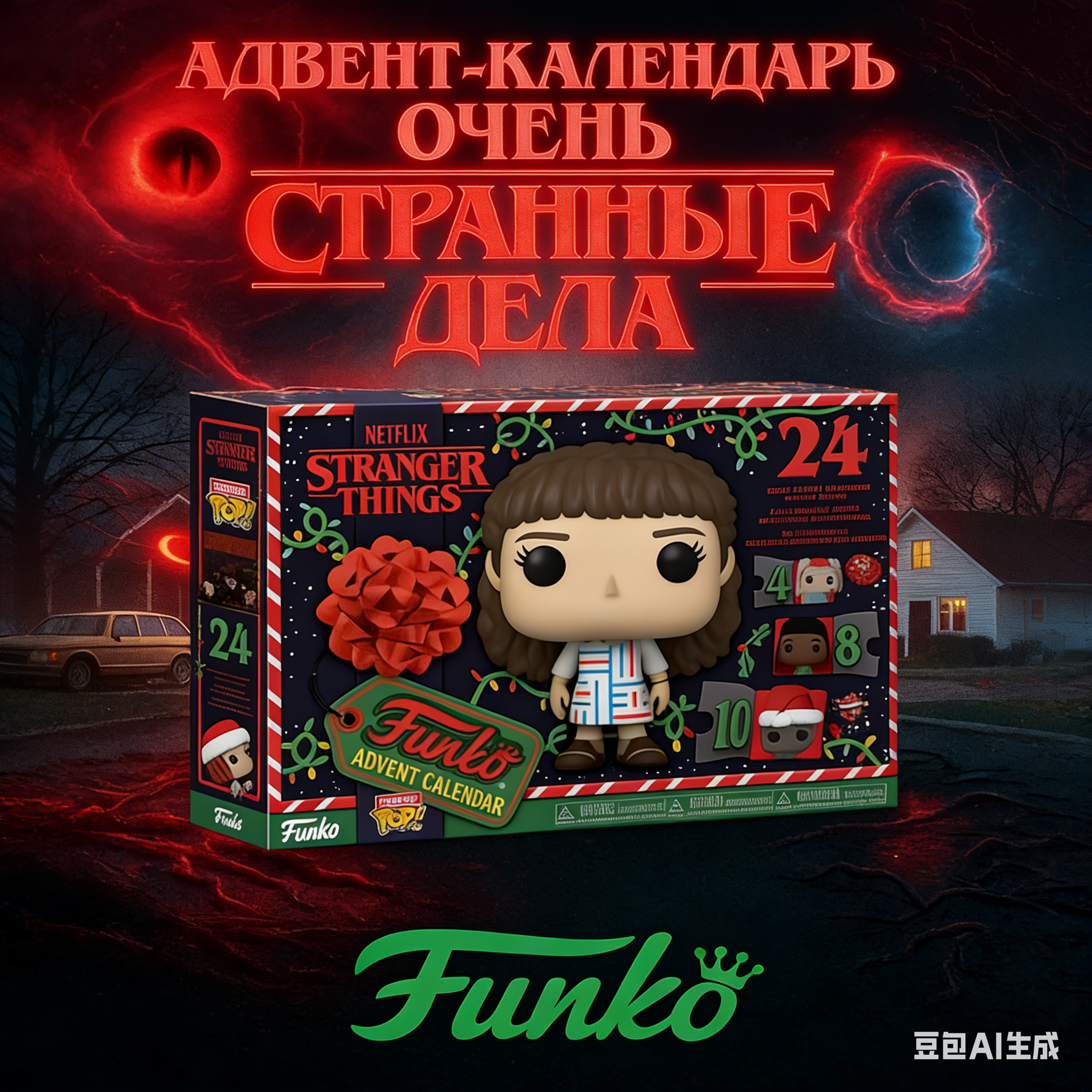 Адвент-календарь Очень странные дела с фигурками Funko Pop, 24 миниатюры