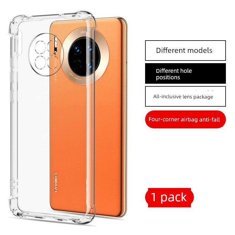 Два ударопрочных прозрачных чехла для Huawei Mate 30E Pro 5G с воздушной подушкой, 2 шт.