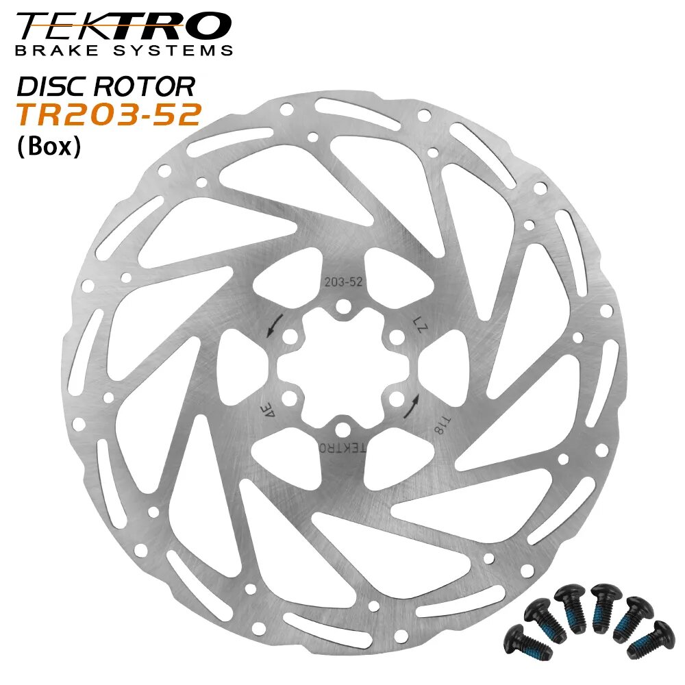Дисковые тормозные диски TEKTRO 160 - 52/180 - 52/203 - 52 для велосипедов(203-52)