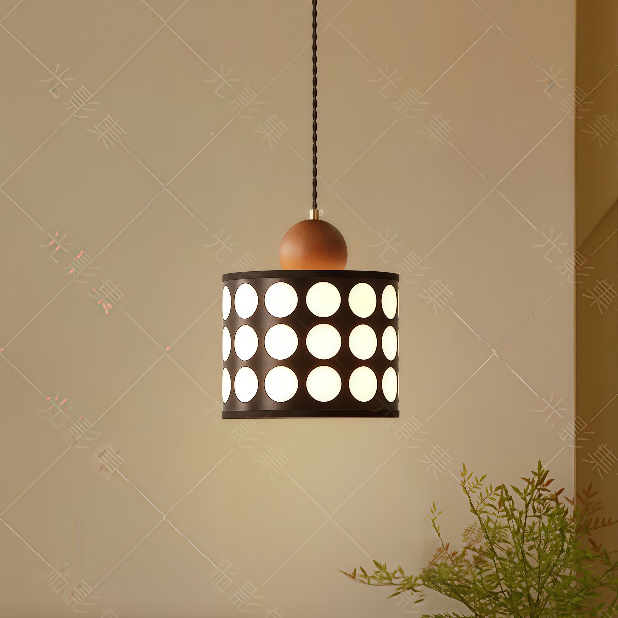 Люстра Clear Lighting, потолочная, механическое управление, плафон из металла и стекла，Красный, 38 см