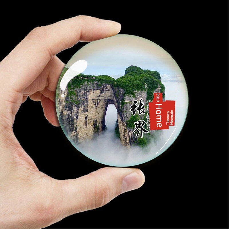 Хунань туристический сувенир хрустальный магнит на холодильник Сянси Феникс Чжанцзяцзе Апельсин Чжоу Юела Академия