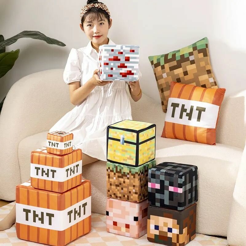 Игра Майнкрафт Стив Плюшевые игрушки-кубики20cm