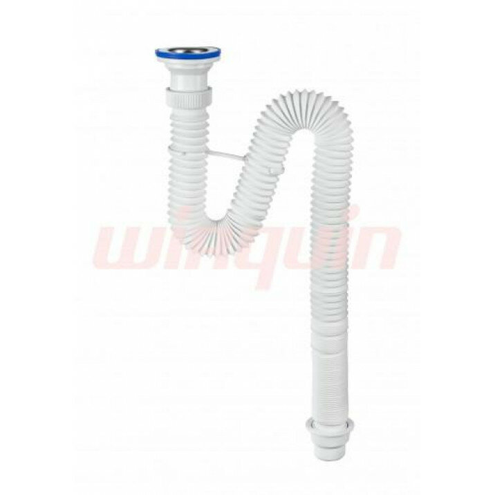 Сифон гофр элит С нерж чашкой Д-70ММ труба 1200ММ (1 1/2 - Д40/50) VIRPLAST