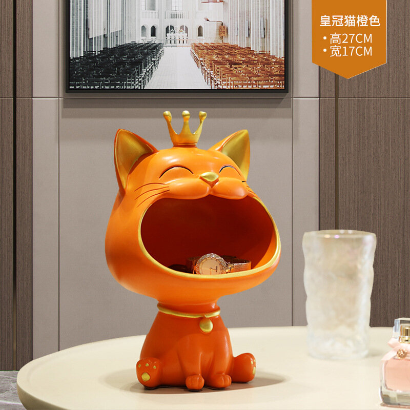 Смола Lucky Cat вход ключ хранение украшения гостиная обувной шкаф украшения свет роскошные высококачественные ремесла