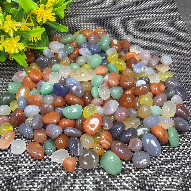 Чистый натуральный камень в форме цветка дождя, сахарное сердце, цветной необработанный камень для ландшафтного дизайна аквариума, многоцветный камень, брусчатка, горшок для растений, цветочный горшок, декор из гальки