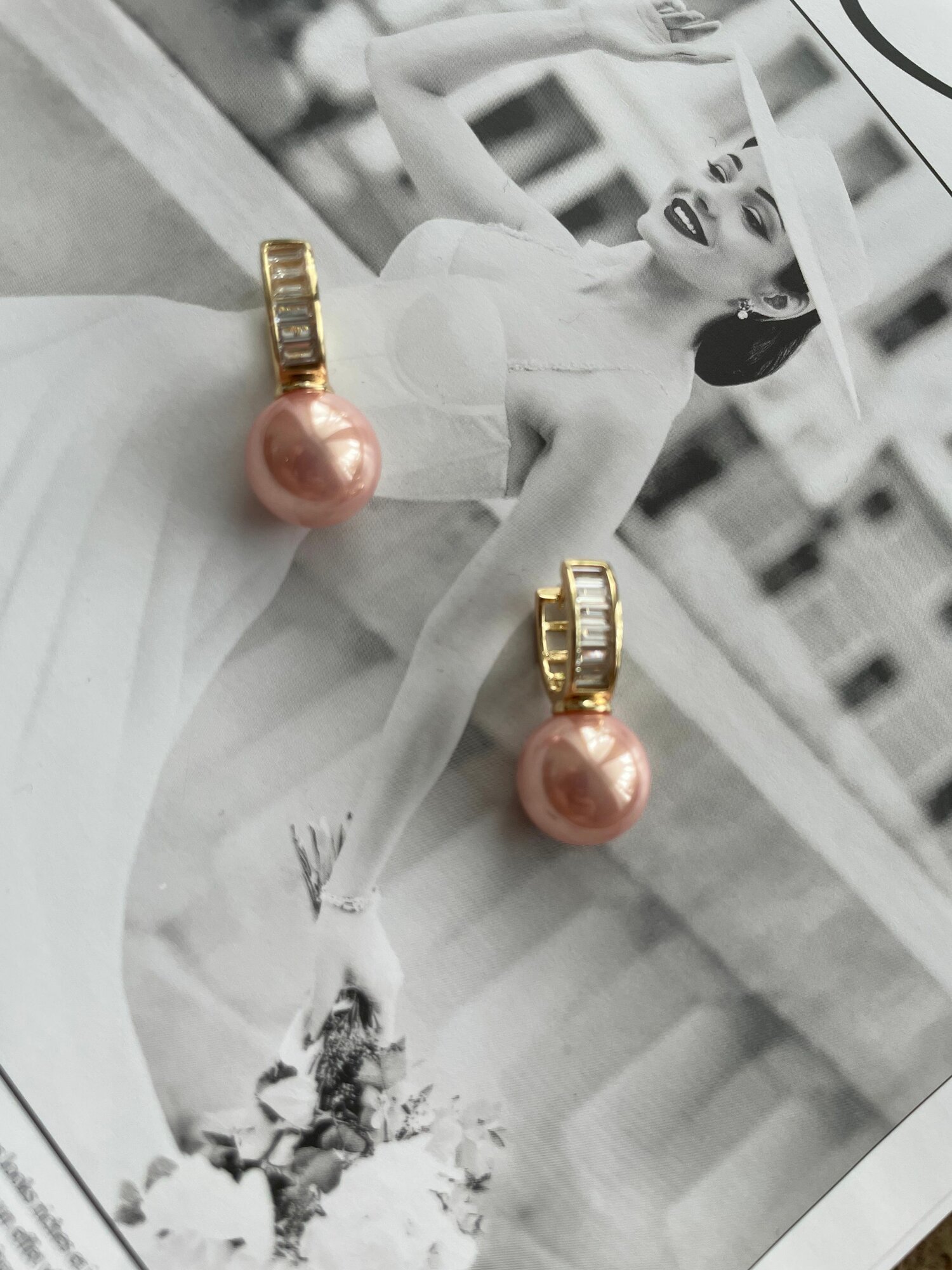 Серьги, жемчуг имитация