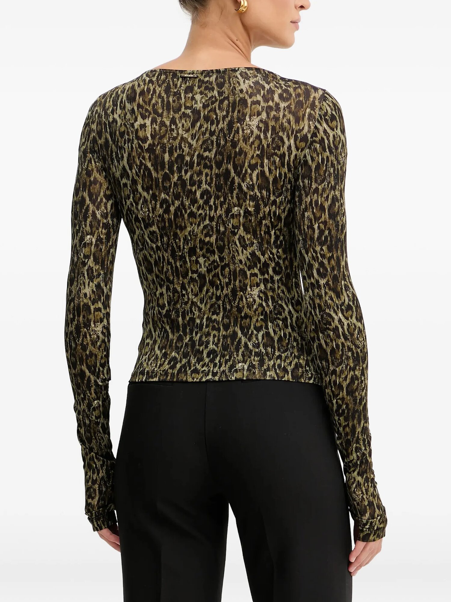 Топ Just Cavalli Cut-out top, размер 40, зеленый — фото 1