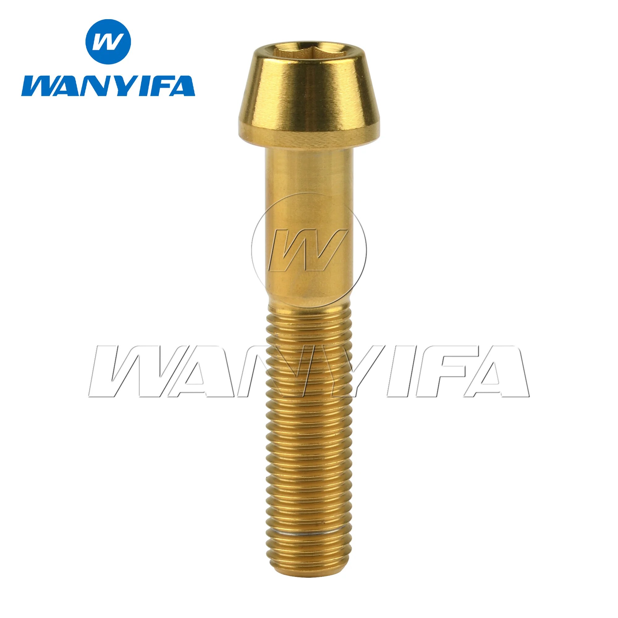 Титановые болты Wanyifa M10 для мотоцикла Pitch 1.25, Gold, 40mm