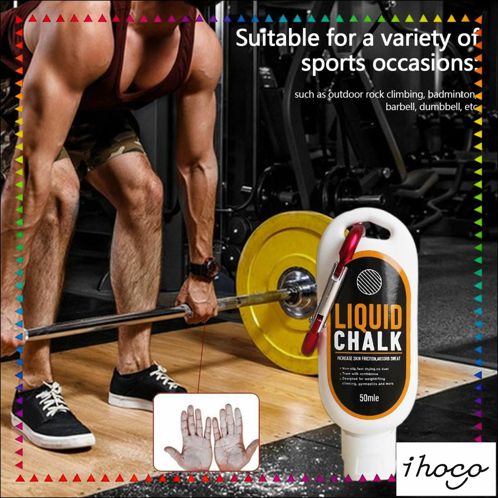 Эксклюзивный спортивный магниевый порошок для надежного хвата, представленный в виде жидкой нескользящей пудры и крема, предназначен для тяжелой атлетики и силовых тренировок