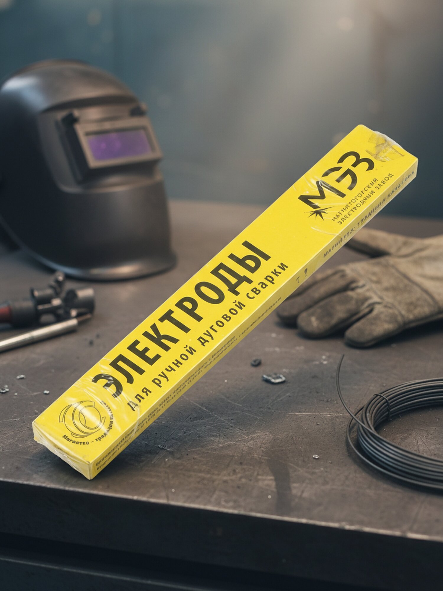 Сварочные электроды МЭЗ ЦЧ-4 диаметр 3 мм, вес 1 кг, для холодной сварки чугуна и ремонта деталей, основное покрытие