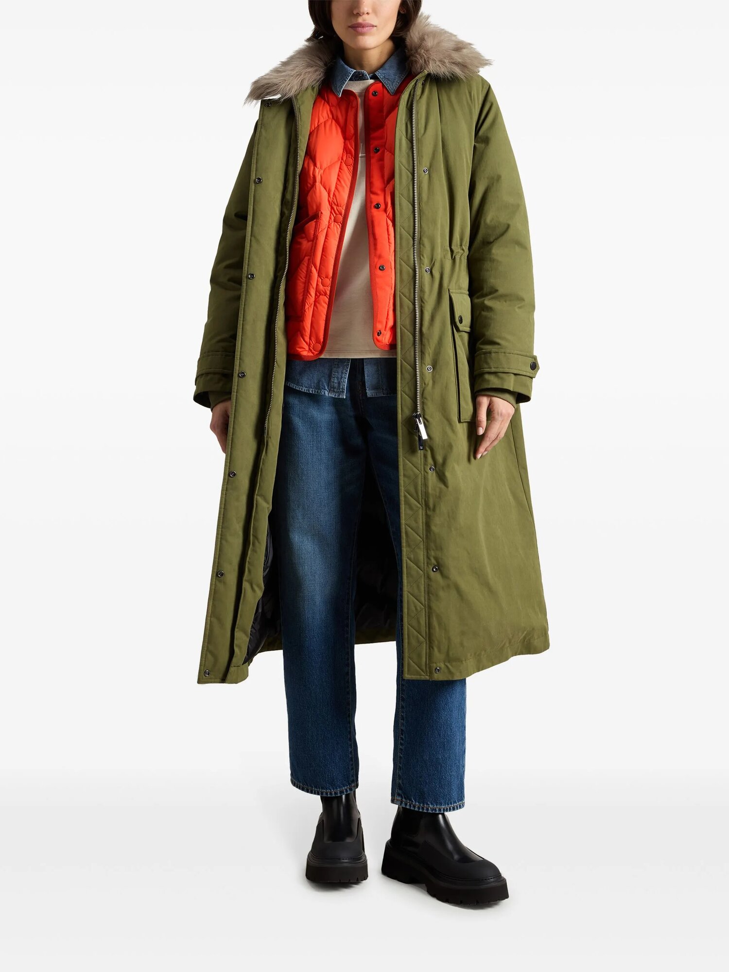 Парка Woolrich, размер XL, зеленый, — фото 1
