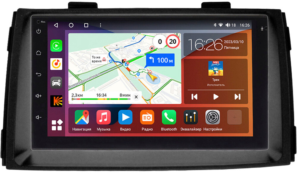 Штатная магнитола Kia Sorento II 2009-2012 Canbox H-Line 4617-RP-KISRd-28 Android 10 (4G-SIM, 4/64, DSP, QLed)