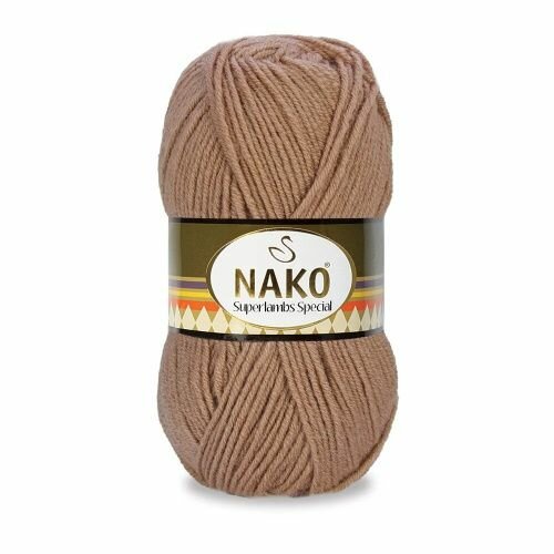 Пряжа Nako Superlambs special 11516 (5 мотков по 100г/200м) светло-коричневый