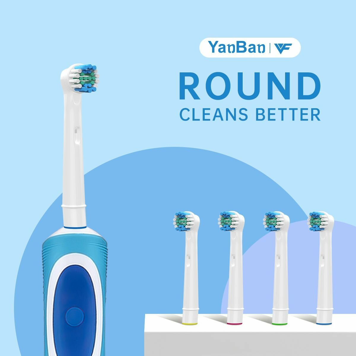 4 шт. совместимых насадок для зубных щеток Oral-B для взрослых и детских зубных щеток средней жесткости