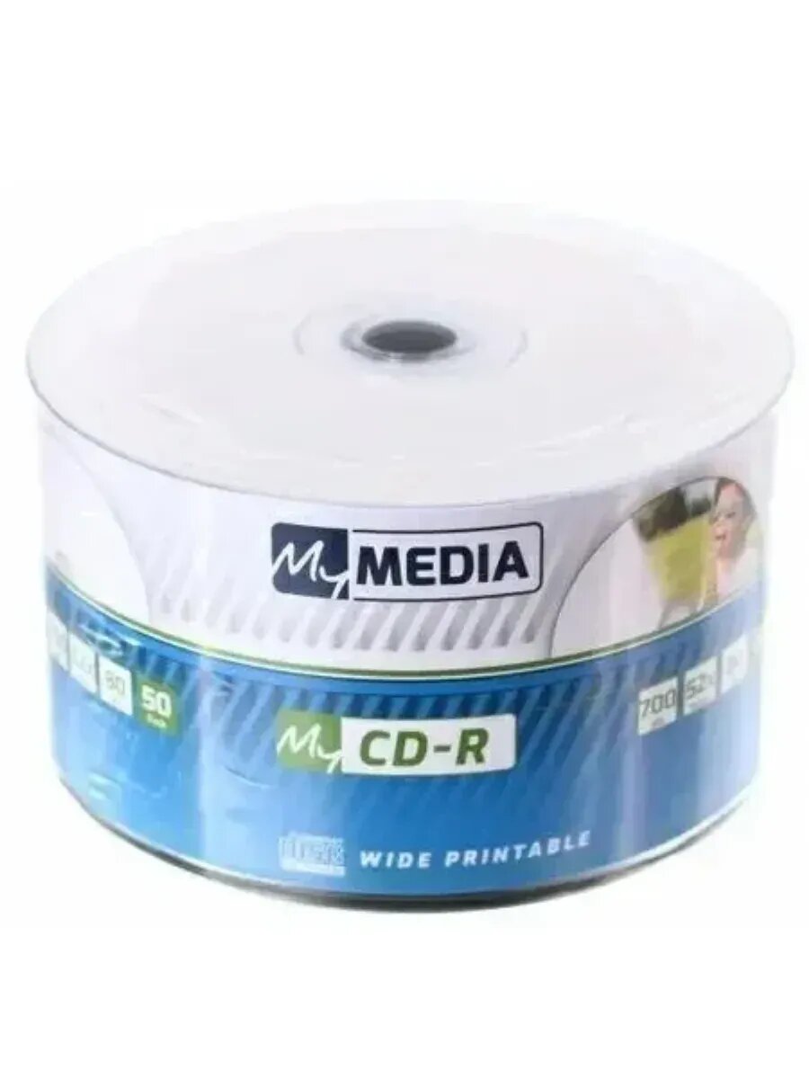 Диски CD-R 700Mb 52x Pack wrap (50шт) Printable