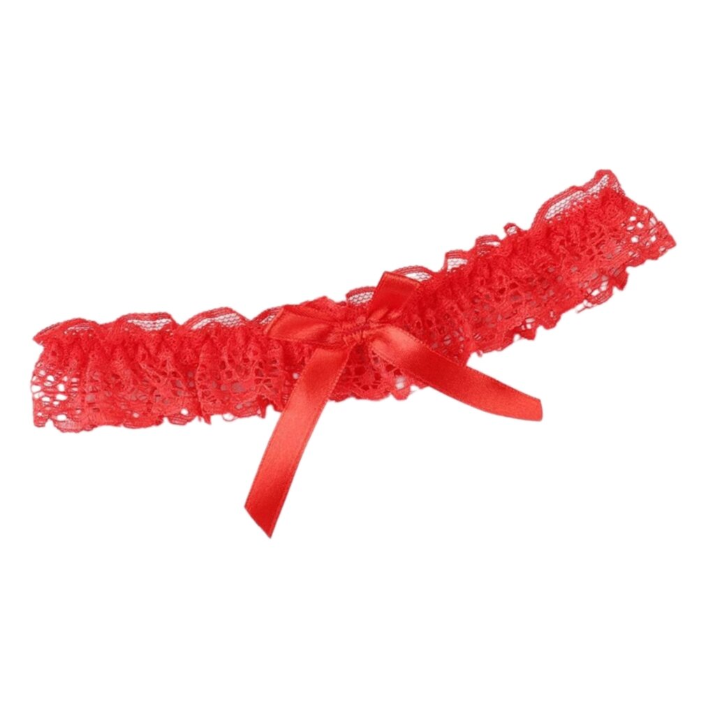 Свадебная подвязка Кружевной набедренный пояс с бантом Эластичный Набедренный бандаж Кружевные свадебные кольца для ног