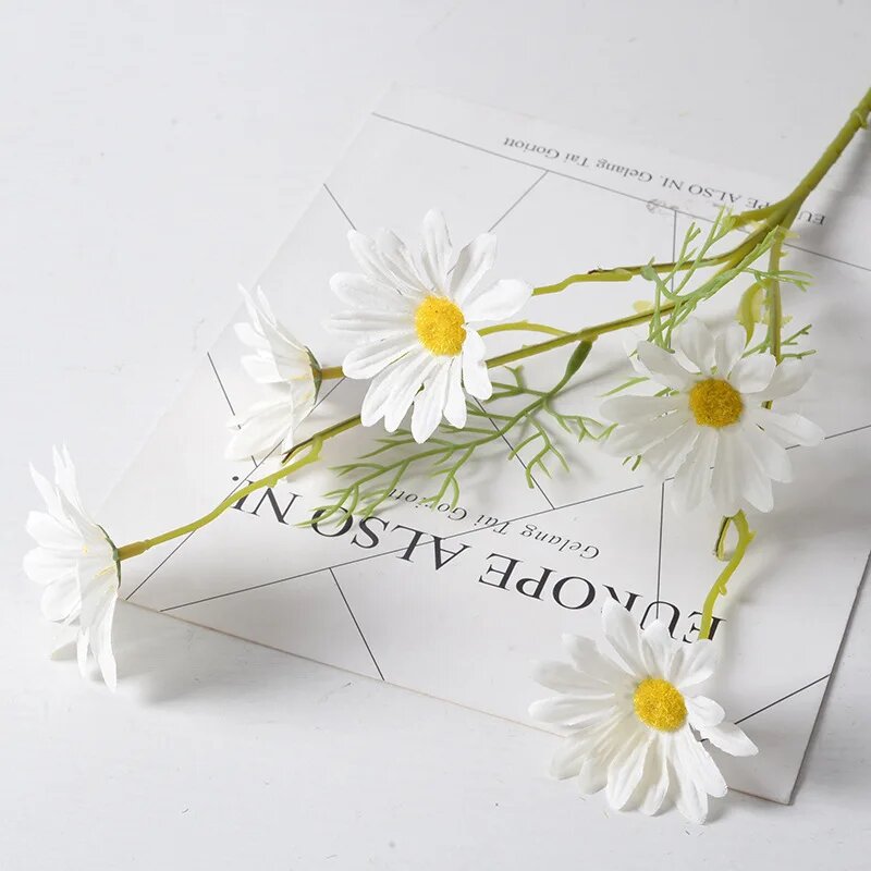 MOONBIFFY искусственные ромашки, белые, 1 шт. white