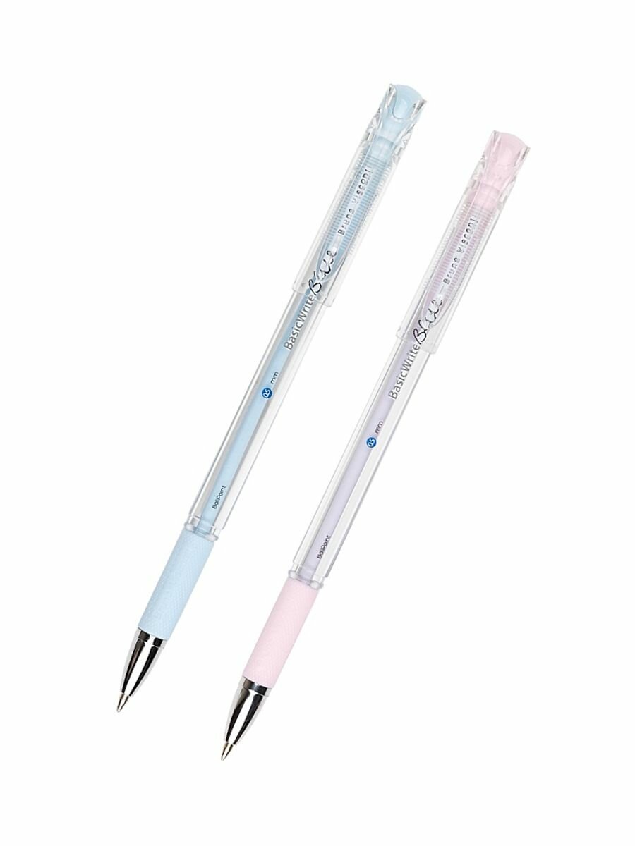 Ручка шариковая Bruno Visconti "BasicWrite.Zefir", набор 2 штуки, синие чернила, 0.5мм