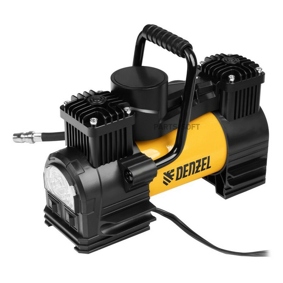 Компрессор автомобильный AC-75, 12 В, 10 атм, 75 л/мин, LED от официального дистрибьютора, DENZEL, артикул 58051
