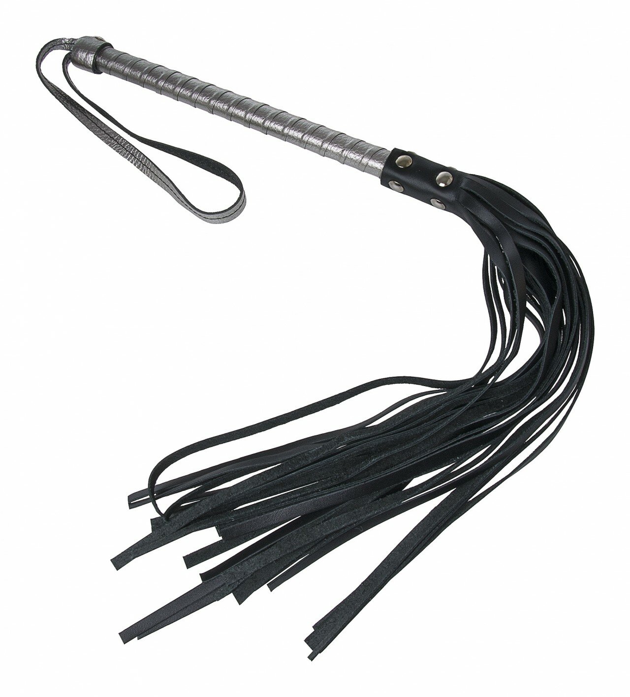 Плеть эротическая Fire Horse 006-009к, флогер черный бдсм стэк-кнут