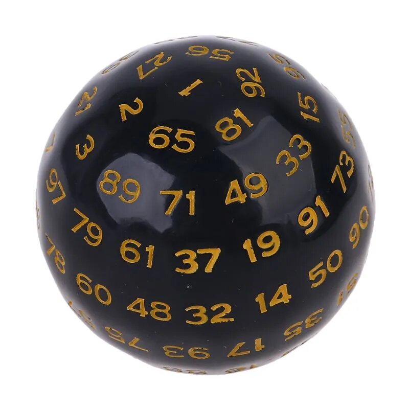 Многогранные кубики D100 со 100 сторонами, акриловые для настольной игры