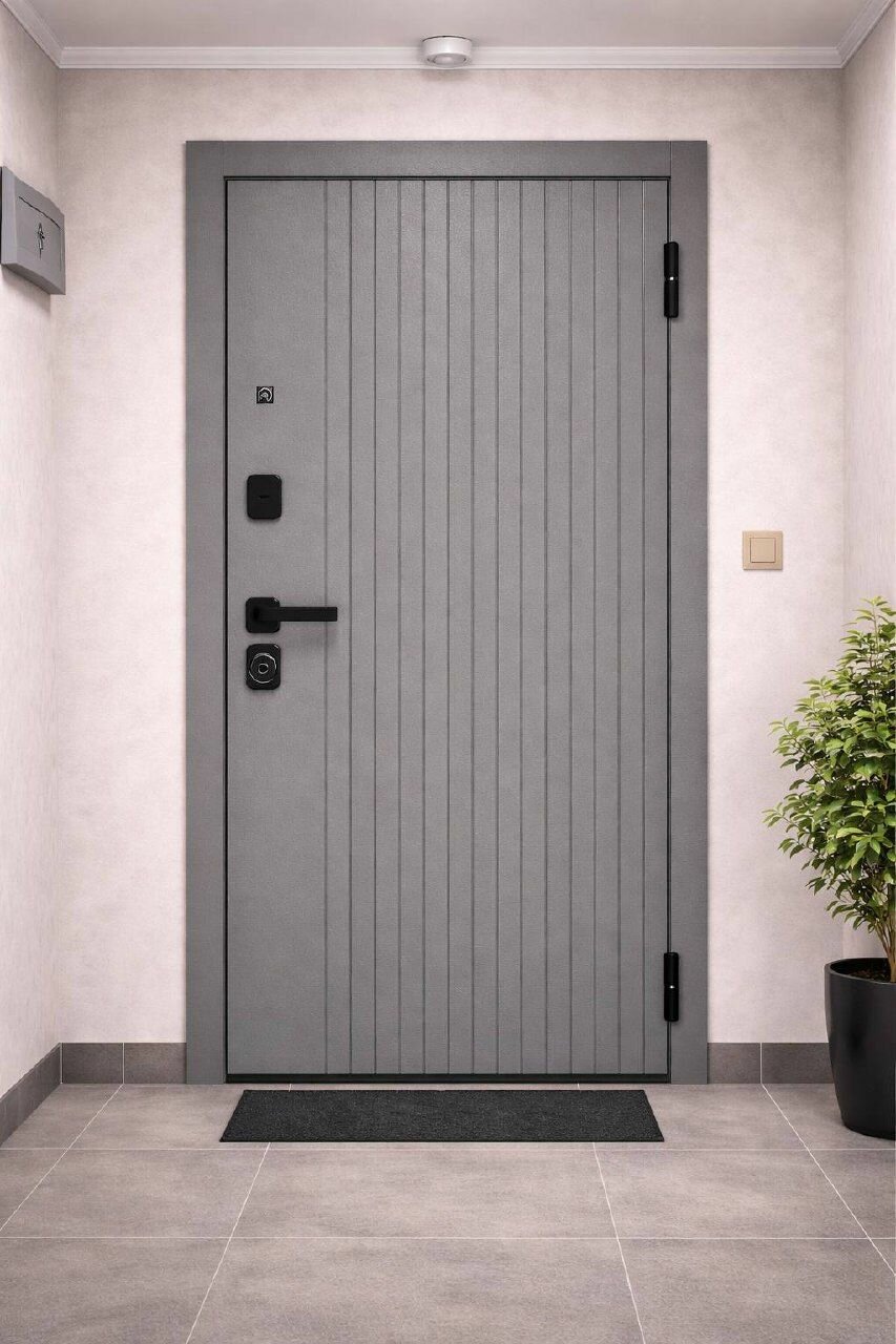 Входная дверь металлическая Optim Тайга-9.2 Антик Серебряный/Белый 860x2050 Правое