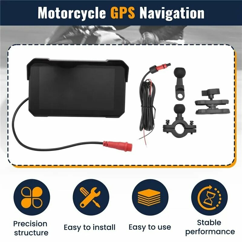 Shirley-5-Дюймовый Портативный Экран GPS-Навигации Для Мотоцикла С Беспроводной Функцией Carplay