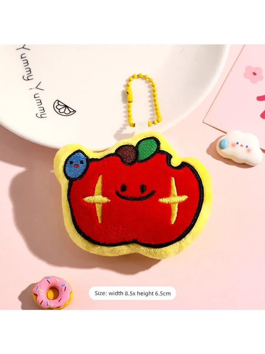 Плюшевая игрушка-брелок помидор, мягкий плюшевый