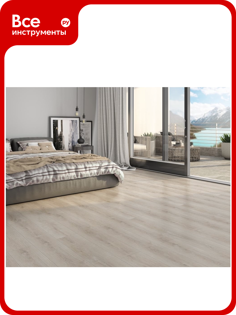 Виниловый ламинат напольный SPC Royce Enjoy Дуб Лауфен, 2.16 м2, 100% водостойкий, 42 класс износостойкости Е309 Дуб Лауфен