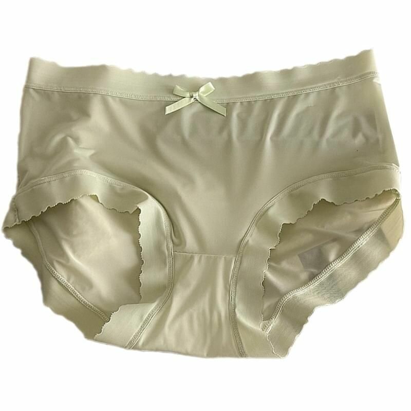 Трусы женские из мягкого шелка, Зеленый - XL