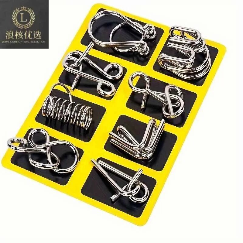 Головоломка "Развивающие Игрушки", головоломки-петли и узлы, металл, 8 шт