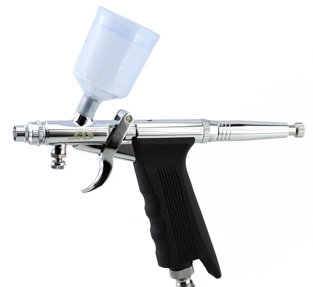 Аэрограф Jas 1180 с корончатым соплом (набор: игла, сопло 0,3;0,5;0,8мм)