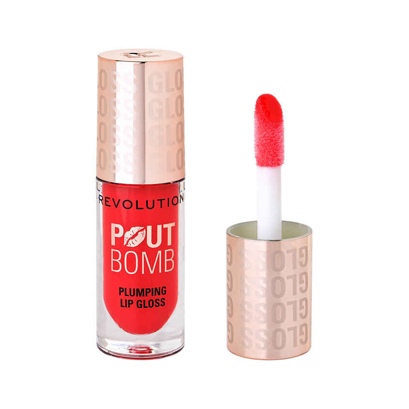 Блеск для губ REVOLUTION POUT BOMB с эффектом объема тон Cherry sheer red