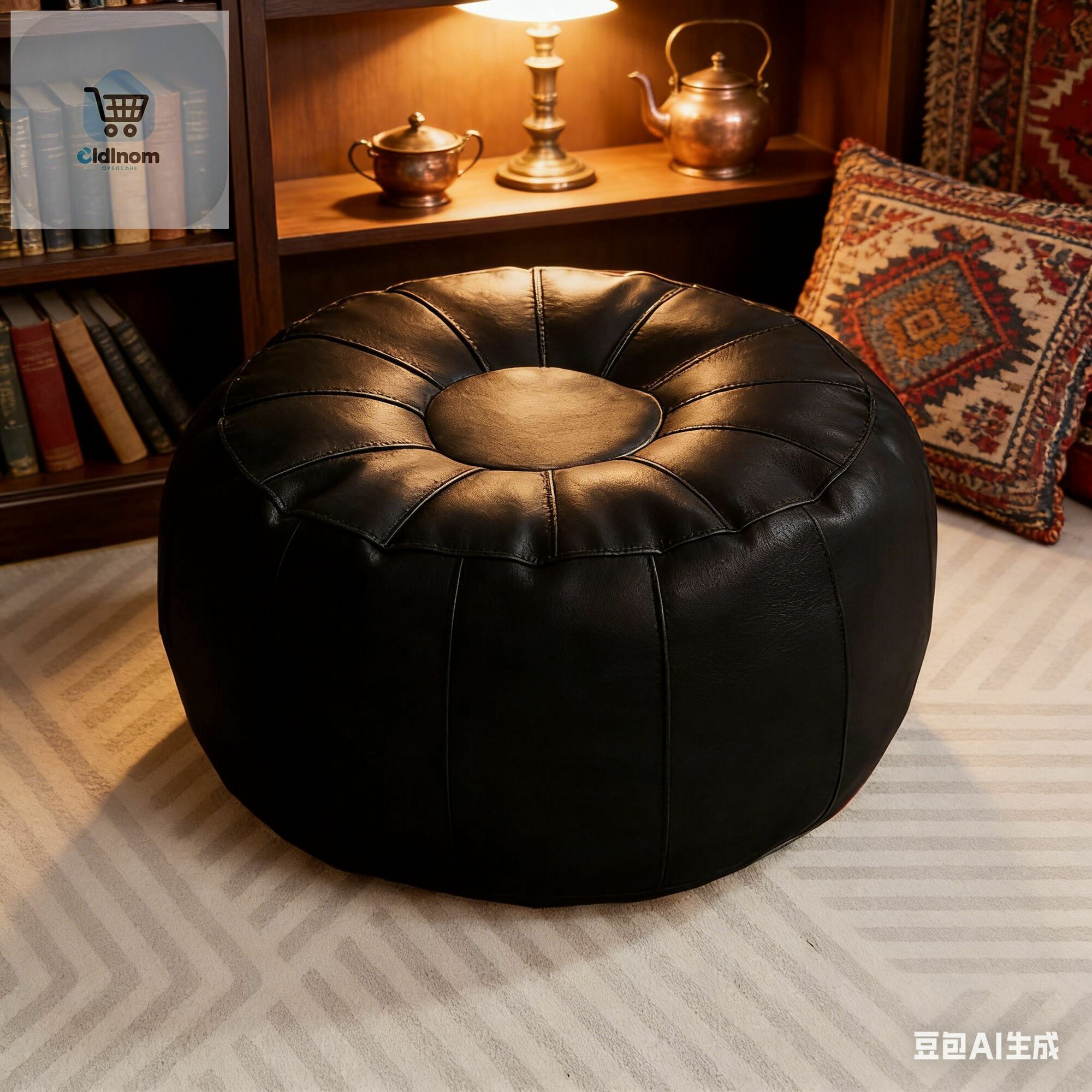 Пуфик для прихожей с ящиком для хранения квадратный