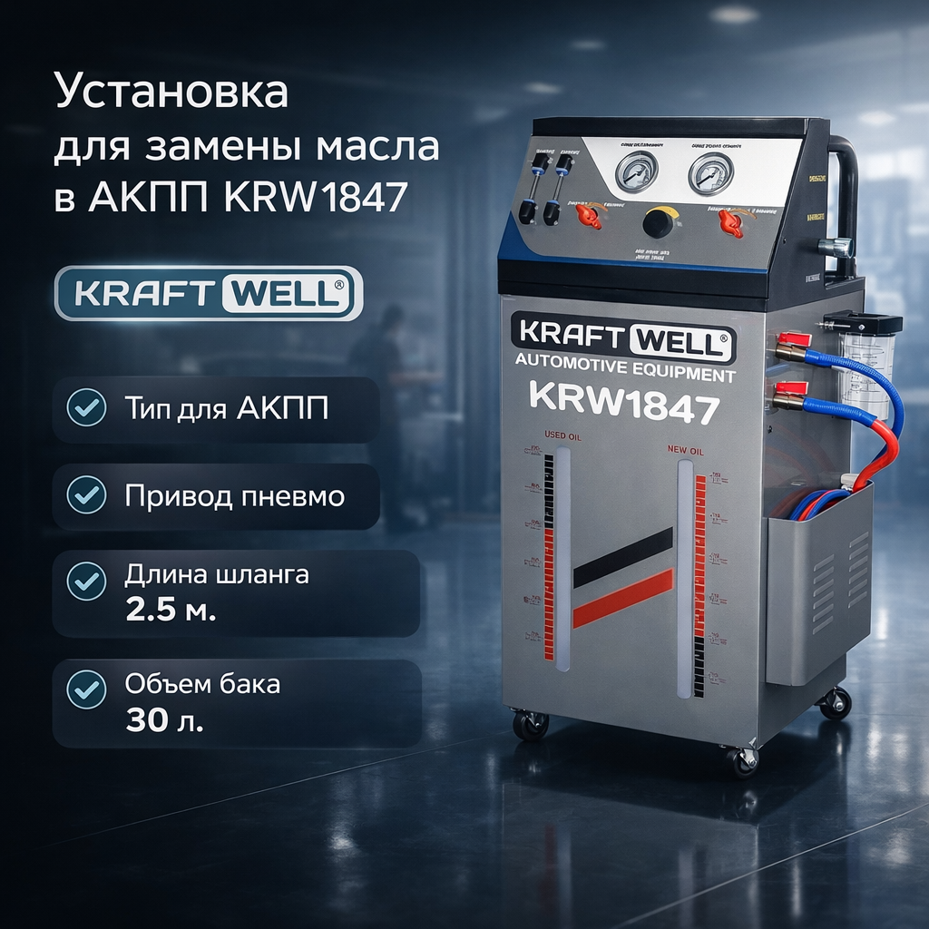 Установка для замены масла в АКПП. Питание 12В KRW1847