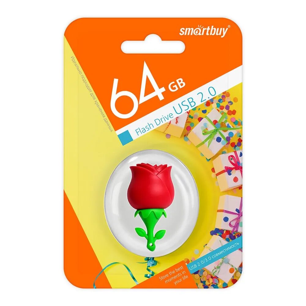 USB флеш накопитель 64 Gb SmartBuy Wild series Роза (SB64GBRose)