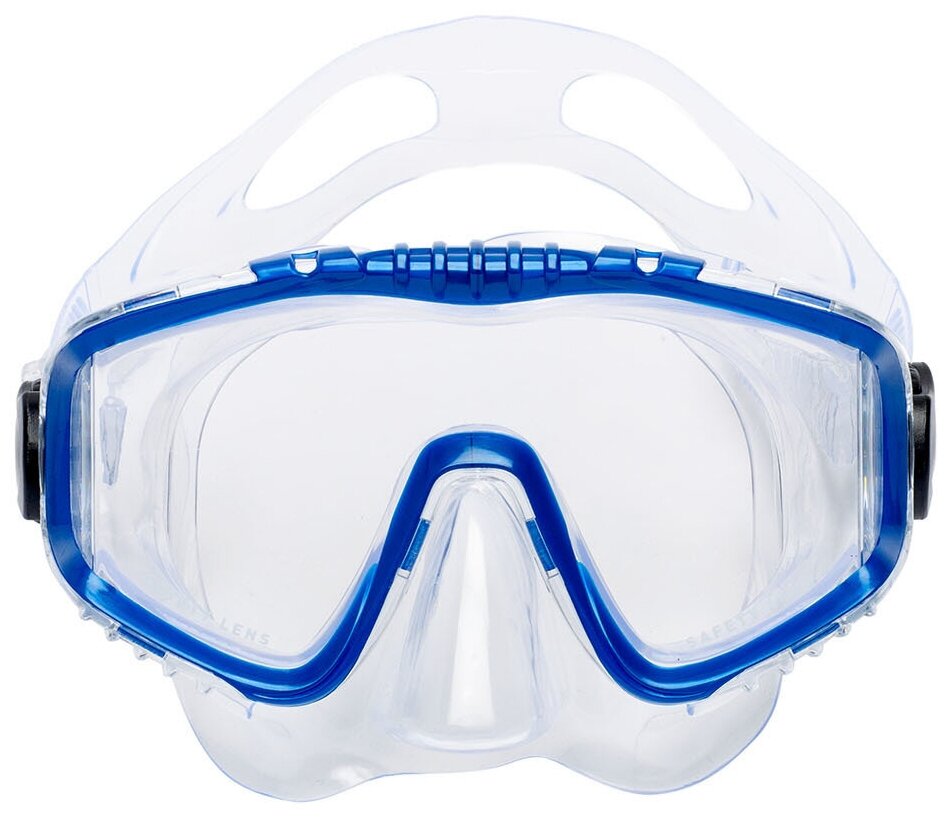 Подводная маска для плавания, снорклинга или дайвинга Salvimar FULL VISION, голубая рамка
