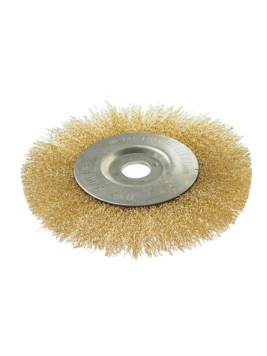 Щетка для УШМ 175мм 22.2мм Плоская, латунь проволока 0,3мм